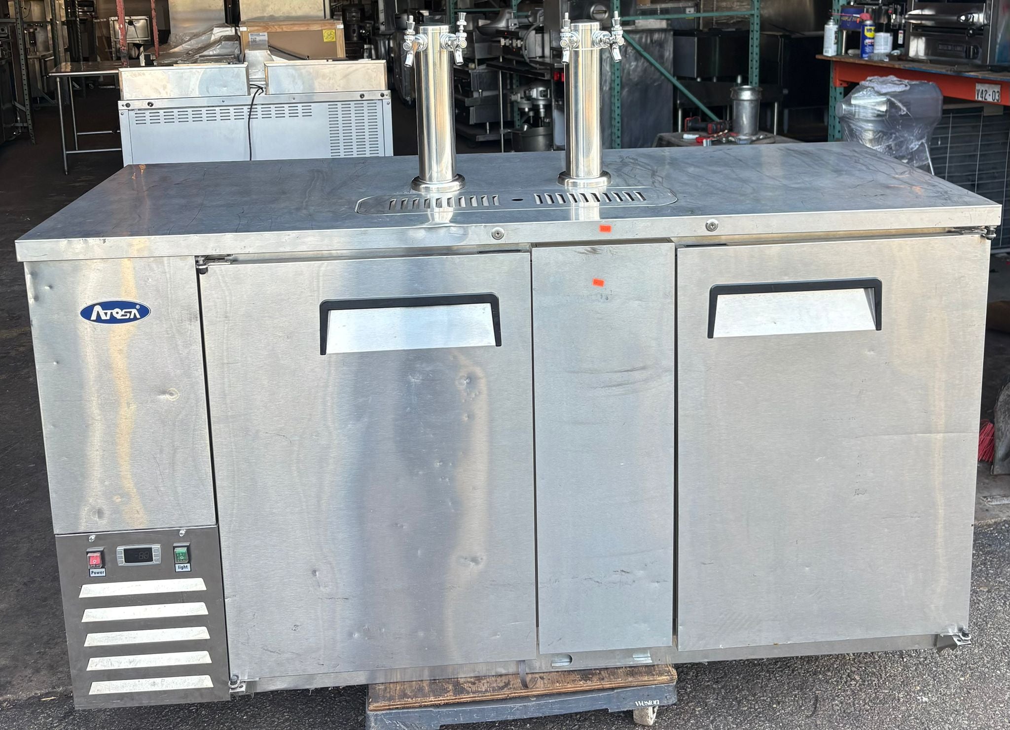 SBB69SGGRAUS2 – 69″ Black Shallow Depth Back Bar Cooler with Sliding G ...